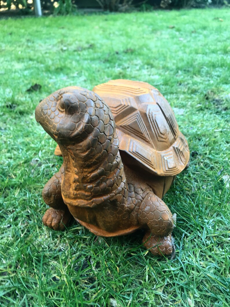 Wonderful Cast Iron Turtle Garden Statue - Etsy
