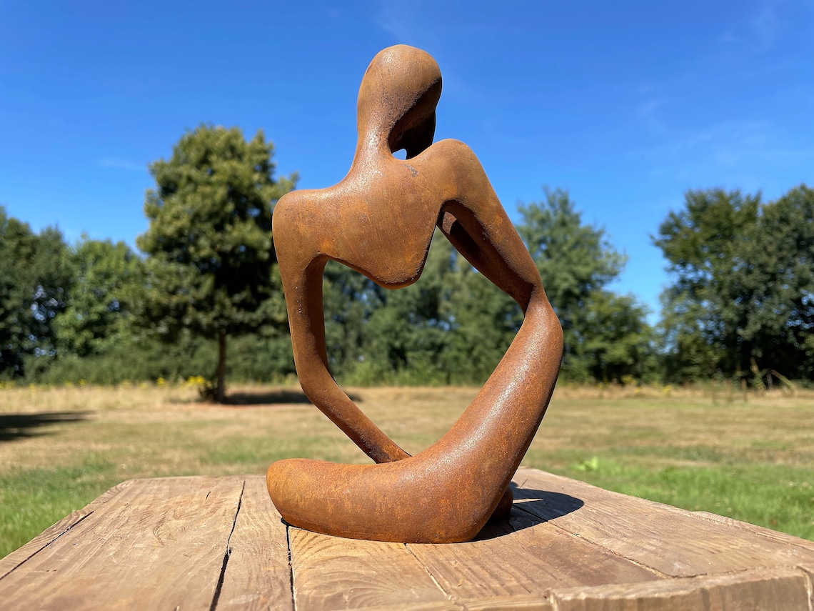 Abstract Garden Statue relax 3 Cast Iron Statue - Etsy