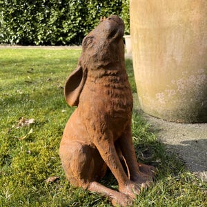 Moon Gazing Hare - Cast Iron Hare - Garden Sculpture - Etsy