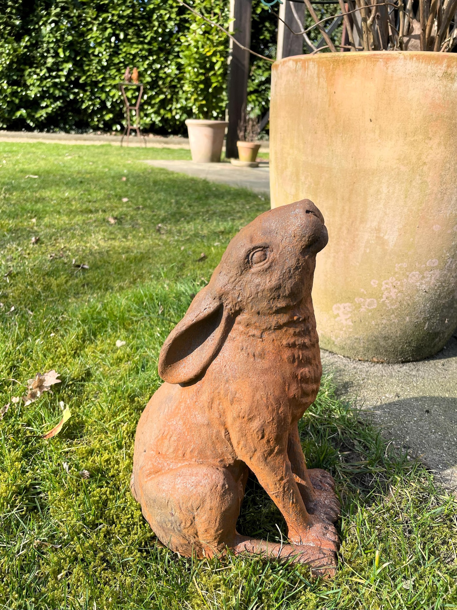 Moon Gazing Hare - Cast Iron Hare - Garden Sculpture - Etsy