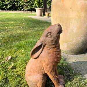 Moon Gazing Hare - Cast Iron Hare - Garden Sculpture - Etsy