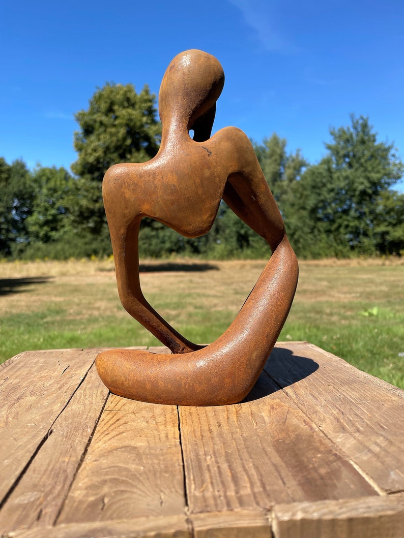 Abstract Garden Statue relax 3 Cast Iron Statue - Etsy