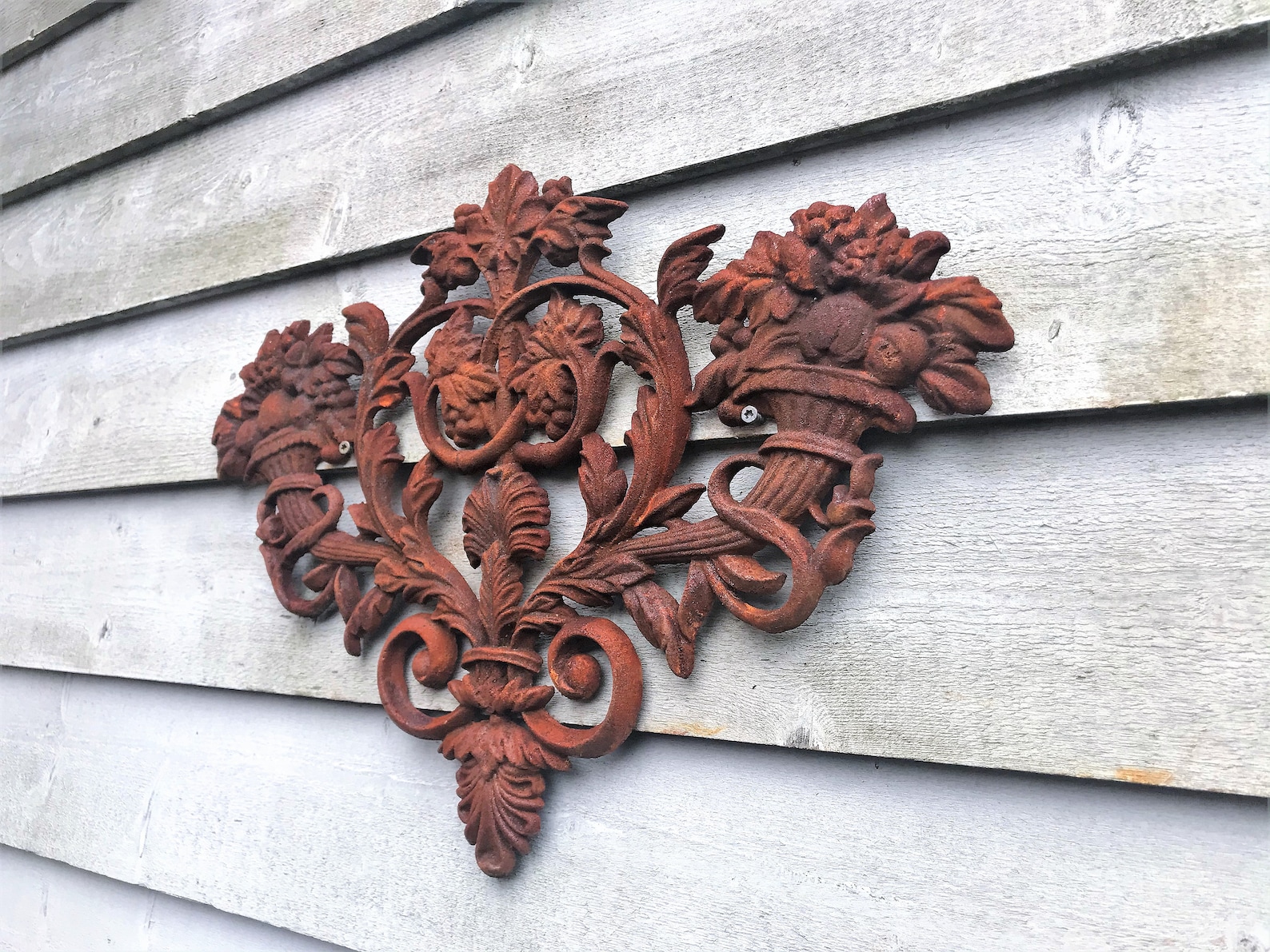 Beautiful classy garden ornament Cast iron wall decoration | Etsy