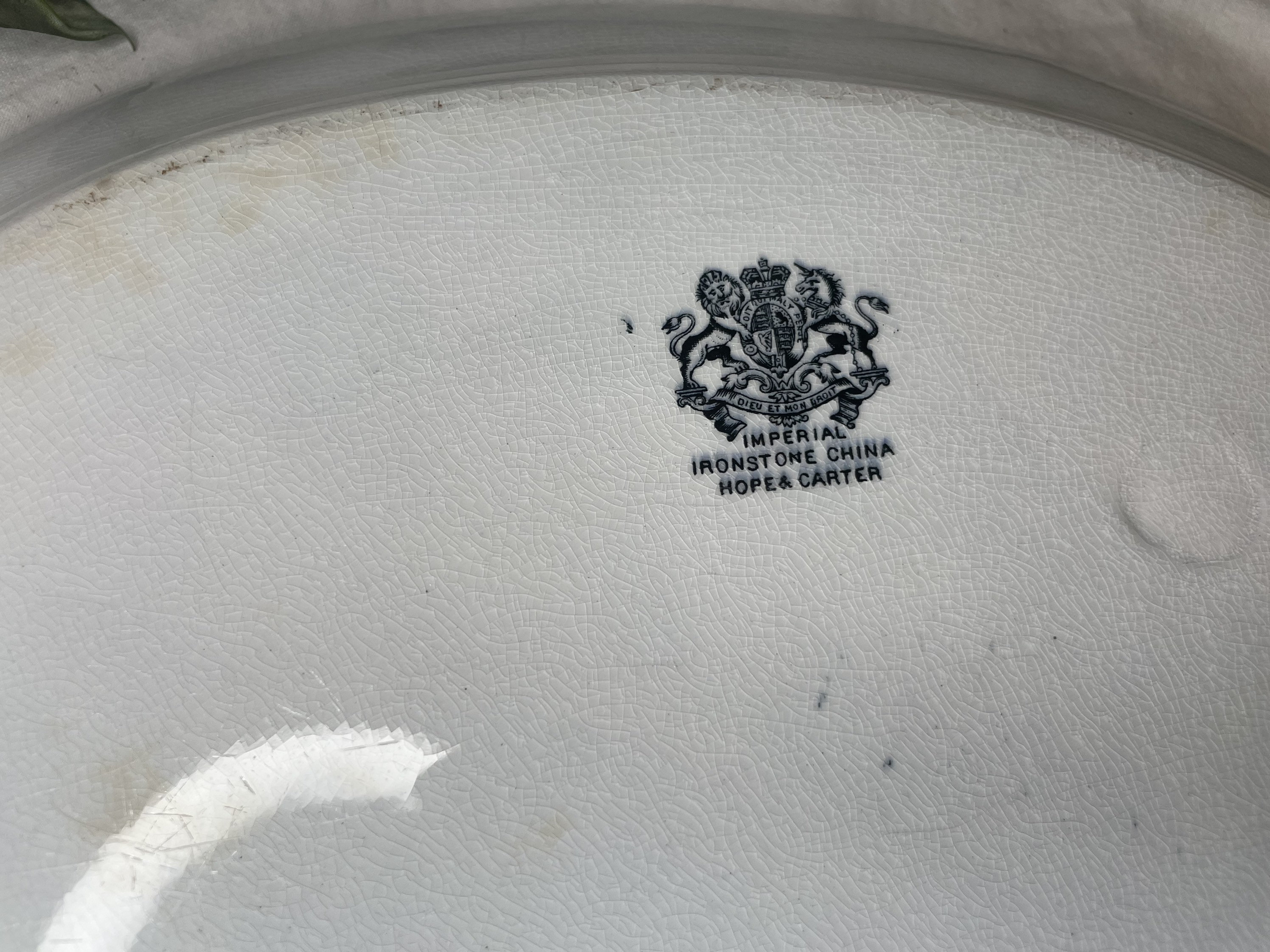 Vintage Ironstone Platter Oval Stained Platter Ironstone China Hope ...