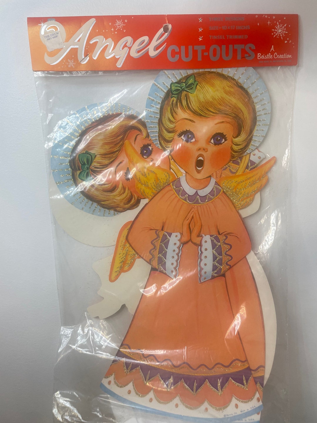 Vintage Angel Cut-outs Wall Decor A Beistle Creation Beistle Co Set of ...