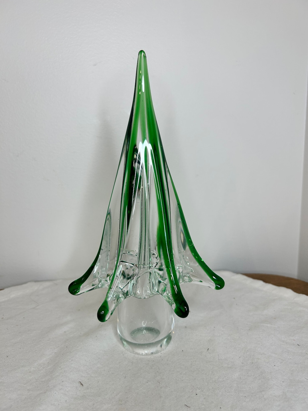 Vintage Murano Glass Green Christmas Tree MCM Decor Holiday Decor - Etsy