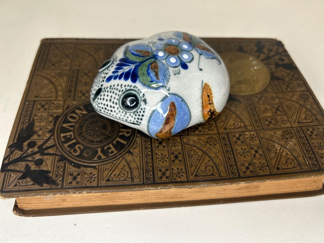 Vintage Erandi Tonala Mexico Pottery Frog Decor Piece Frog Tonala Toad ...