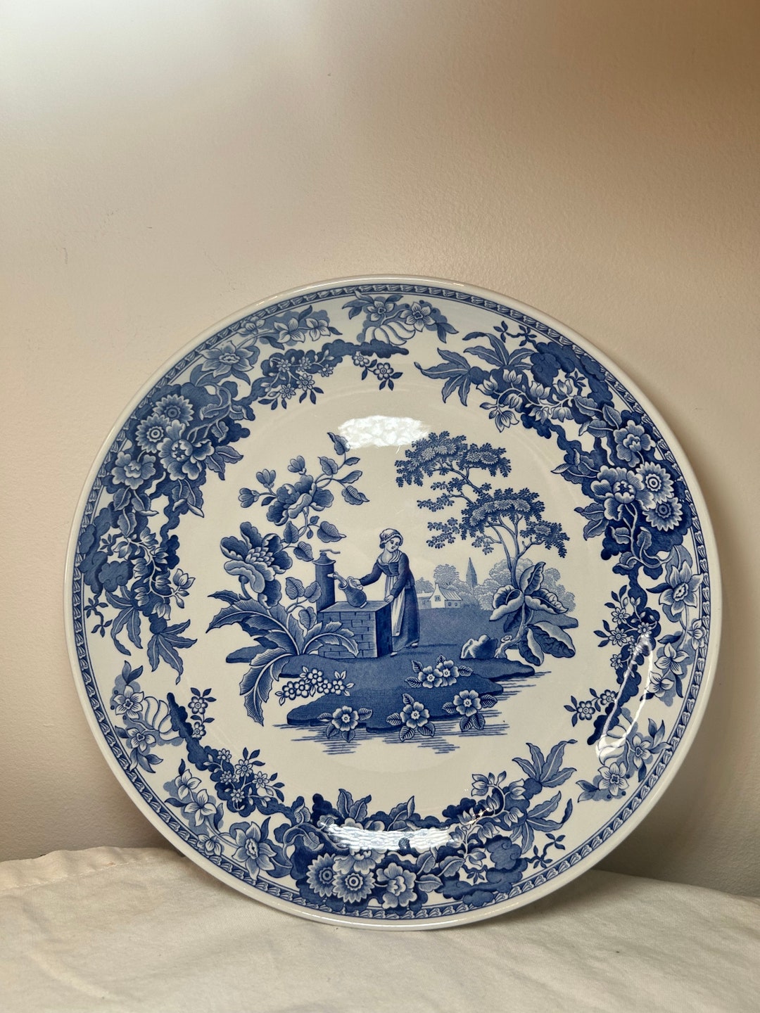 The Spode Blue Room Collection “girl in Well” English Ironstone Round ...