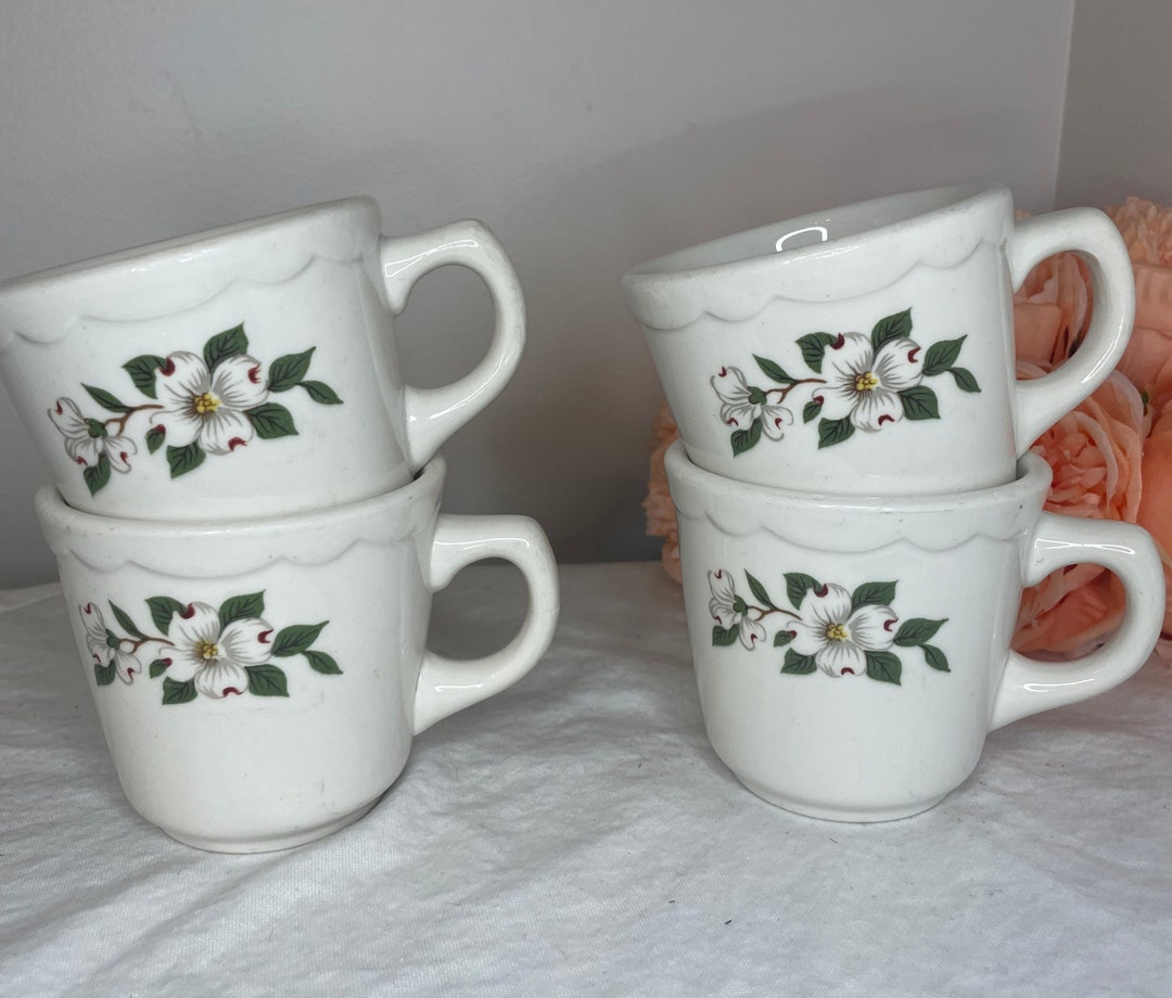 Vintage Set of 4 Buffalo China Restaurant Ware Mugs Tea Coffee Cups ...