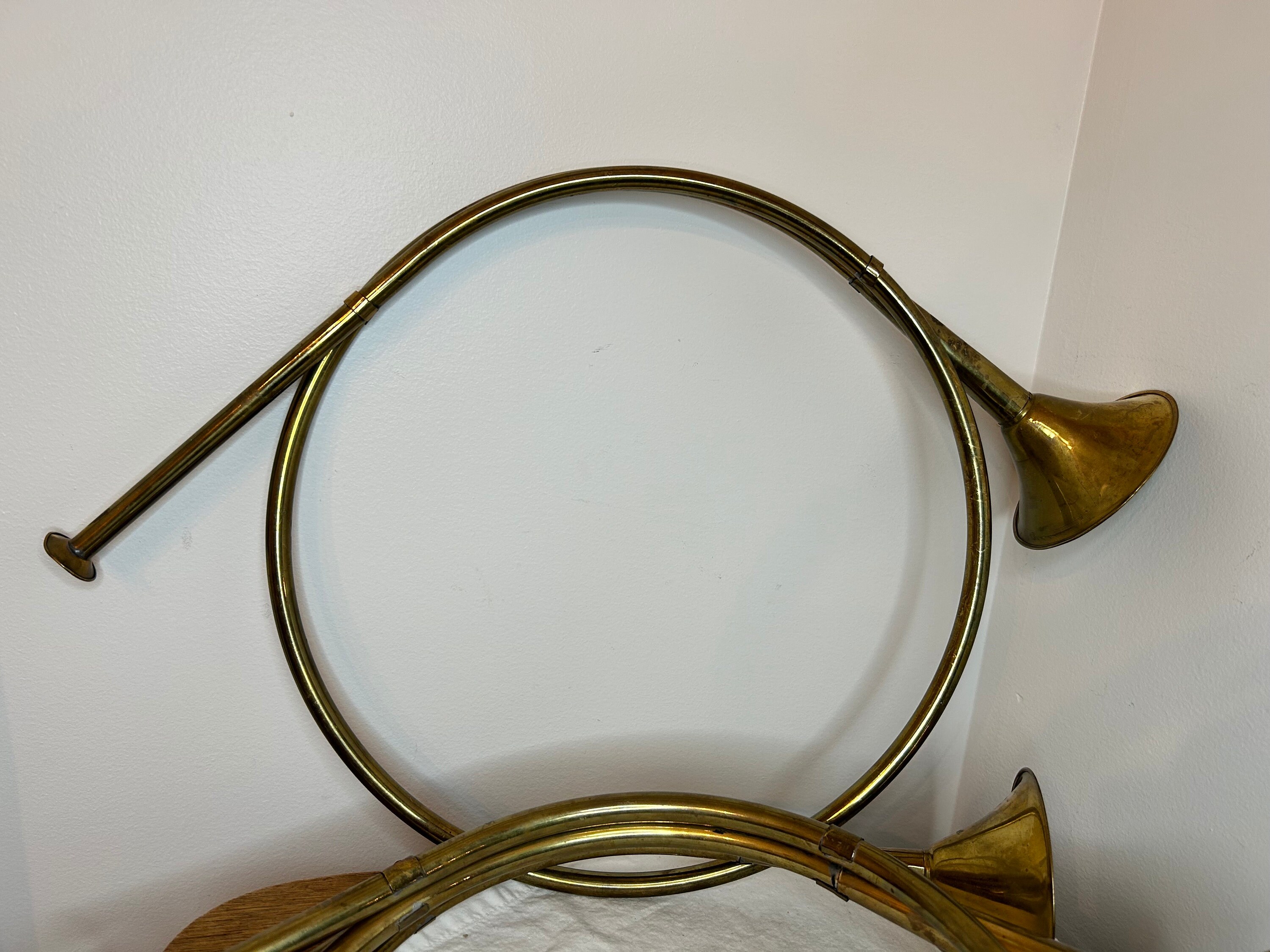 Vintage Brass Horns French Brass Horns Christmas Horns Wall Decor Set ...
