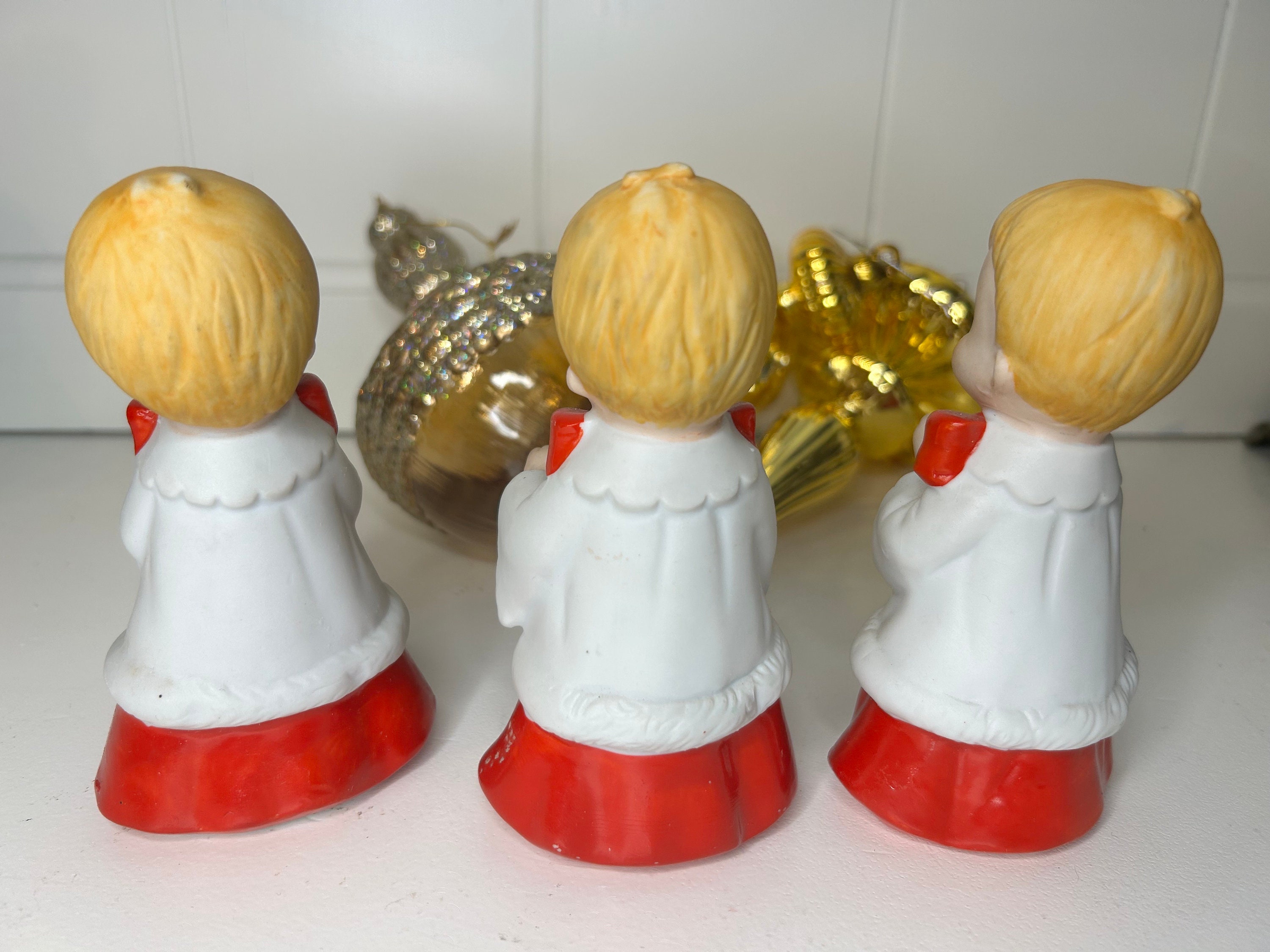 Vintage Christmas Choir Boy Figurine Set of 3 Homco Choir Kids ...