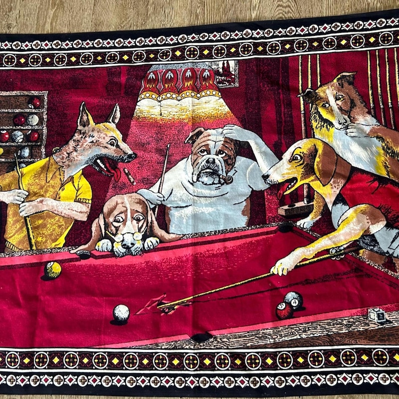 Dogs Playing Pool - Etsy