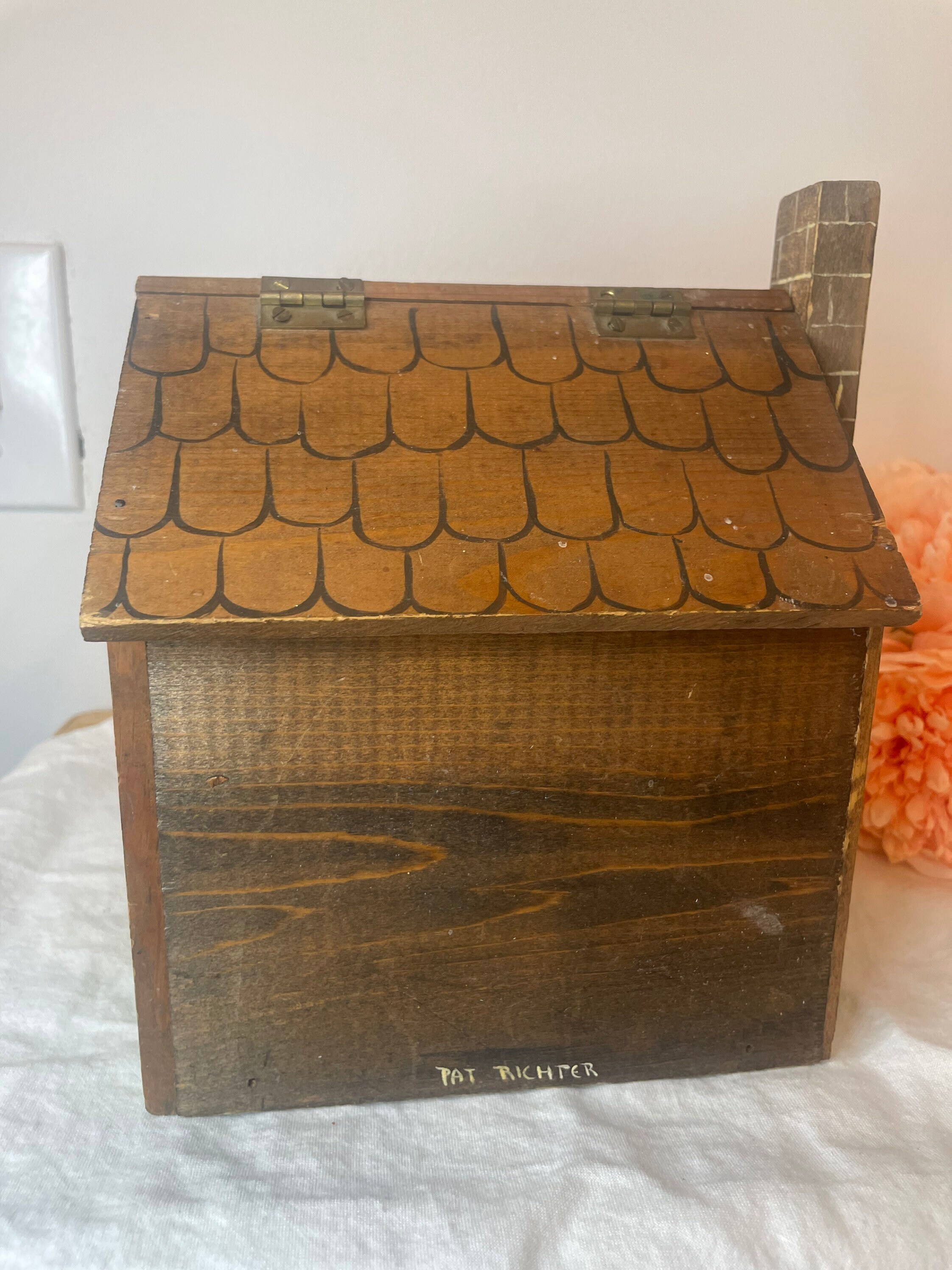 Unique Hand Hand Painted Wooden Cottage Recipe Box Storage Box - Etsy