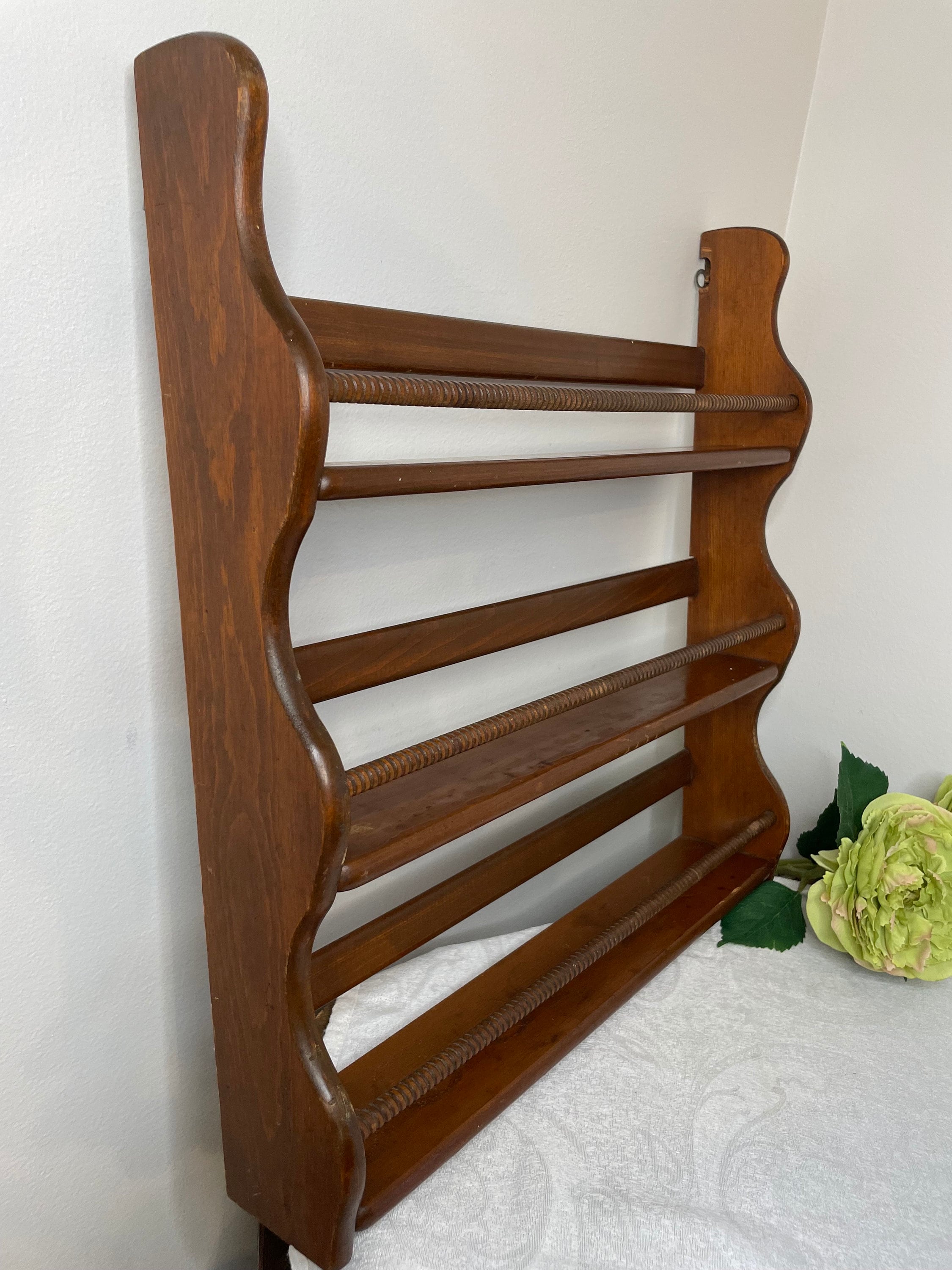 Vintage Wooden Spice Rack 3 Tier Shelves Apothecary Shelf - Etsy