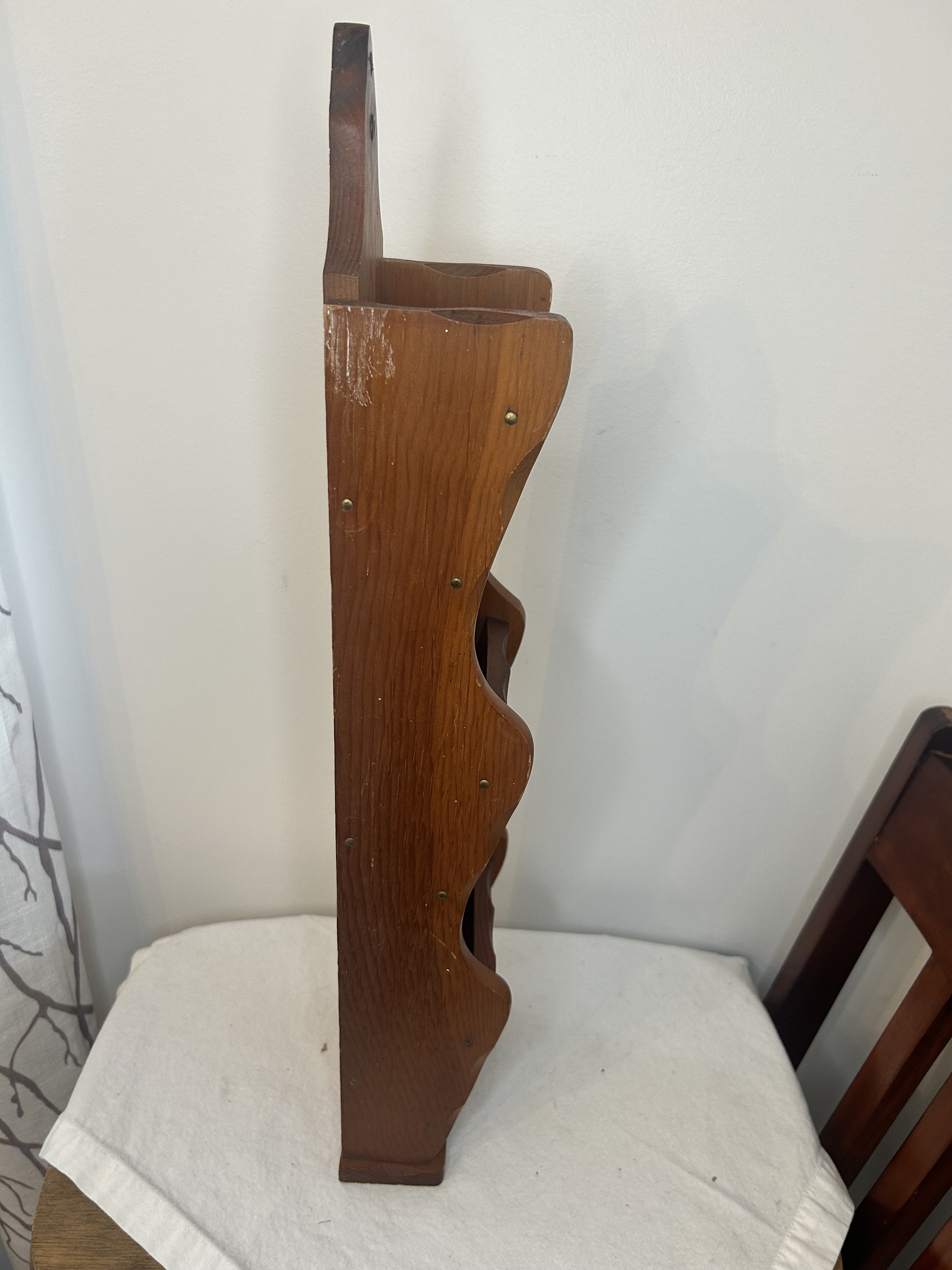 Vintage Wood Letter Holder Mail Holder Mail Organizer Letters Bills ...