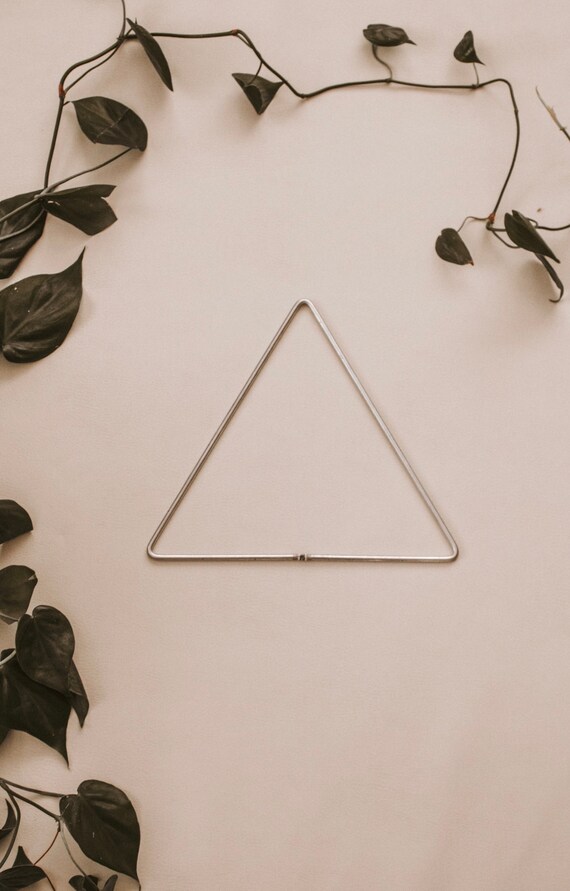 Silver Steel Triangle Frame / Macrame Supplies / Macrame Ring | Etsy
