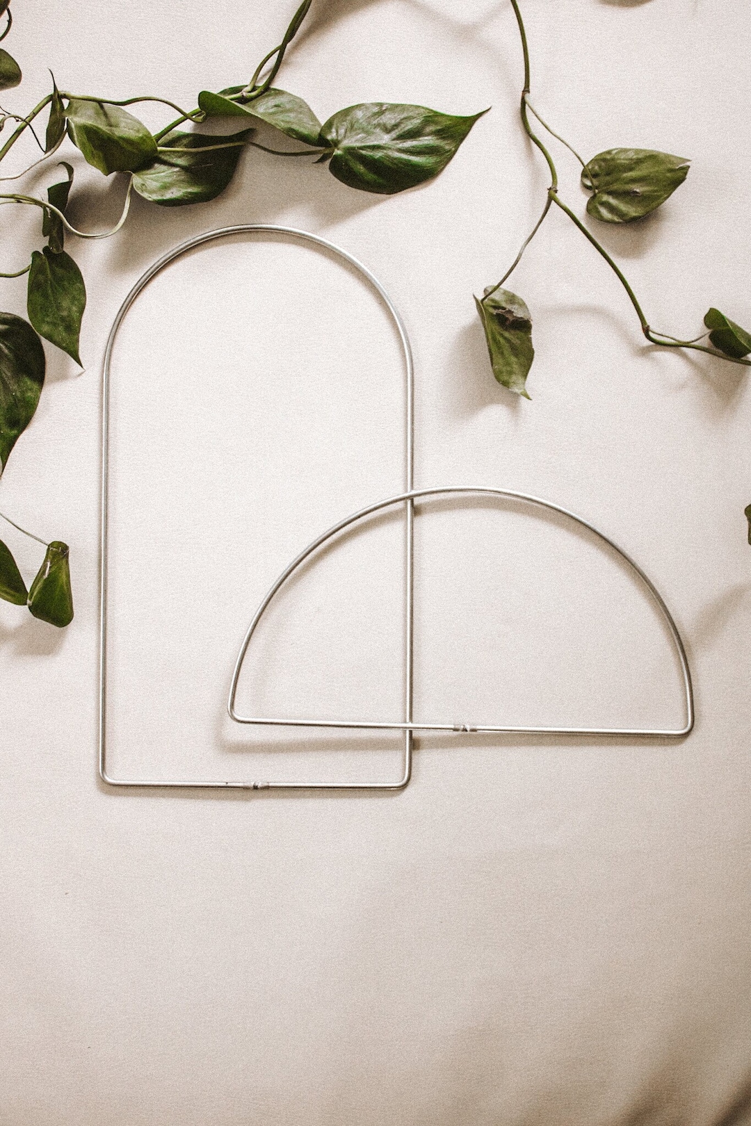 Silver Steel Arch Frames / Macrame Supplies / Macrame Ring / Geometric ...