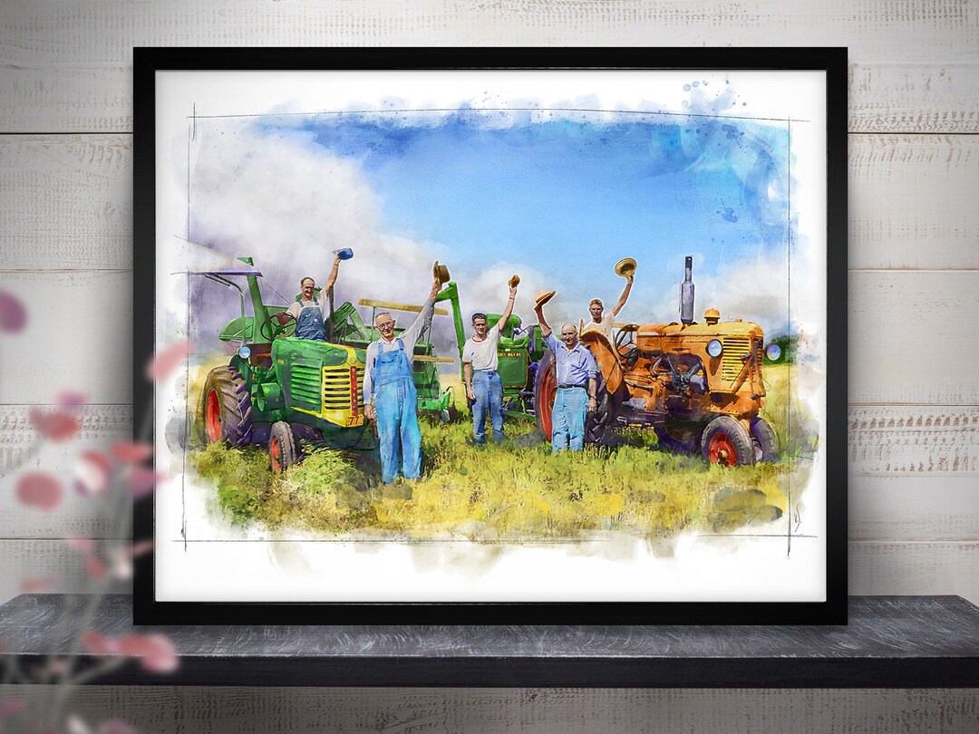 Family Portrait, Farm Portrait, House Portrait, Personalized Gift ...