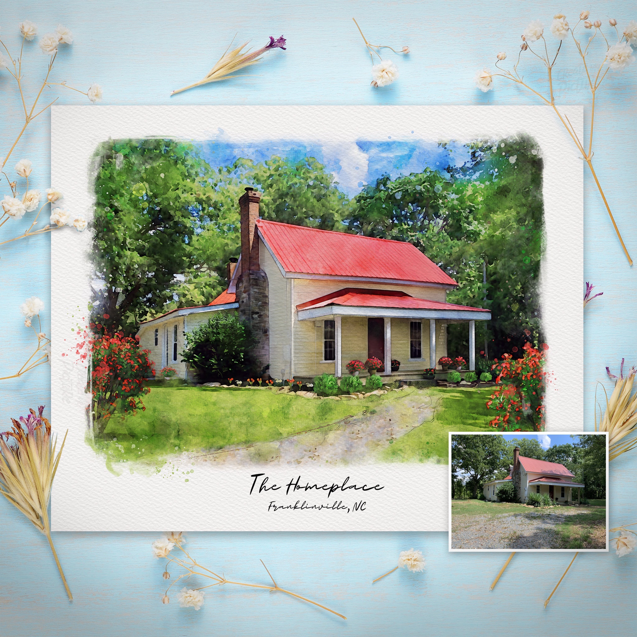 Drawing & Illustration Art & Collectibles First Home Illustration ...