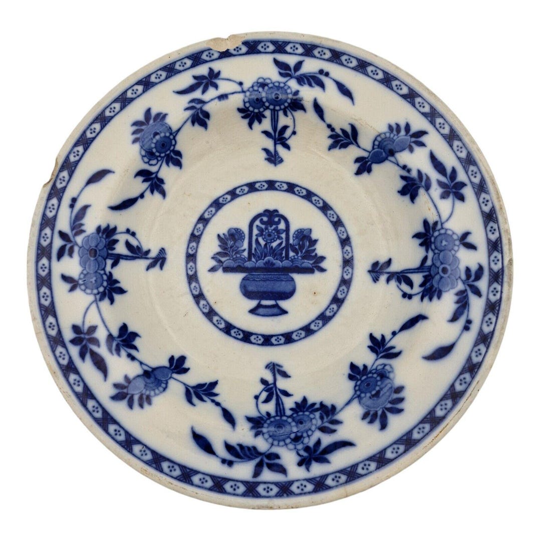 Minton Delft Flow 10.25 26cm Dinner Plate 4cm Heigh Dutch Holland ...