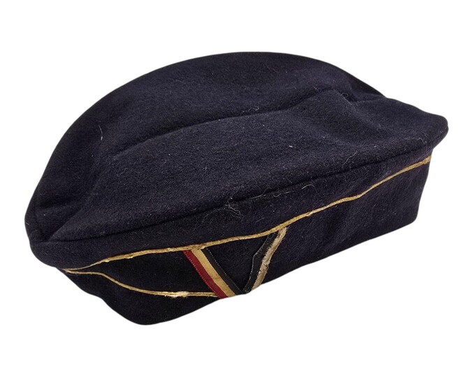 Vintage Wool Military Garrison Hat – Army Navy Police Side Cap W/ Flags ...