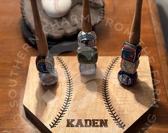 Baseball Homeplate Ring Holder Championship Ring Holder Personalized ...