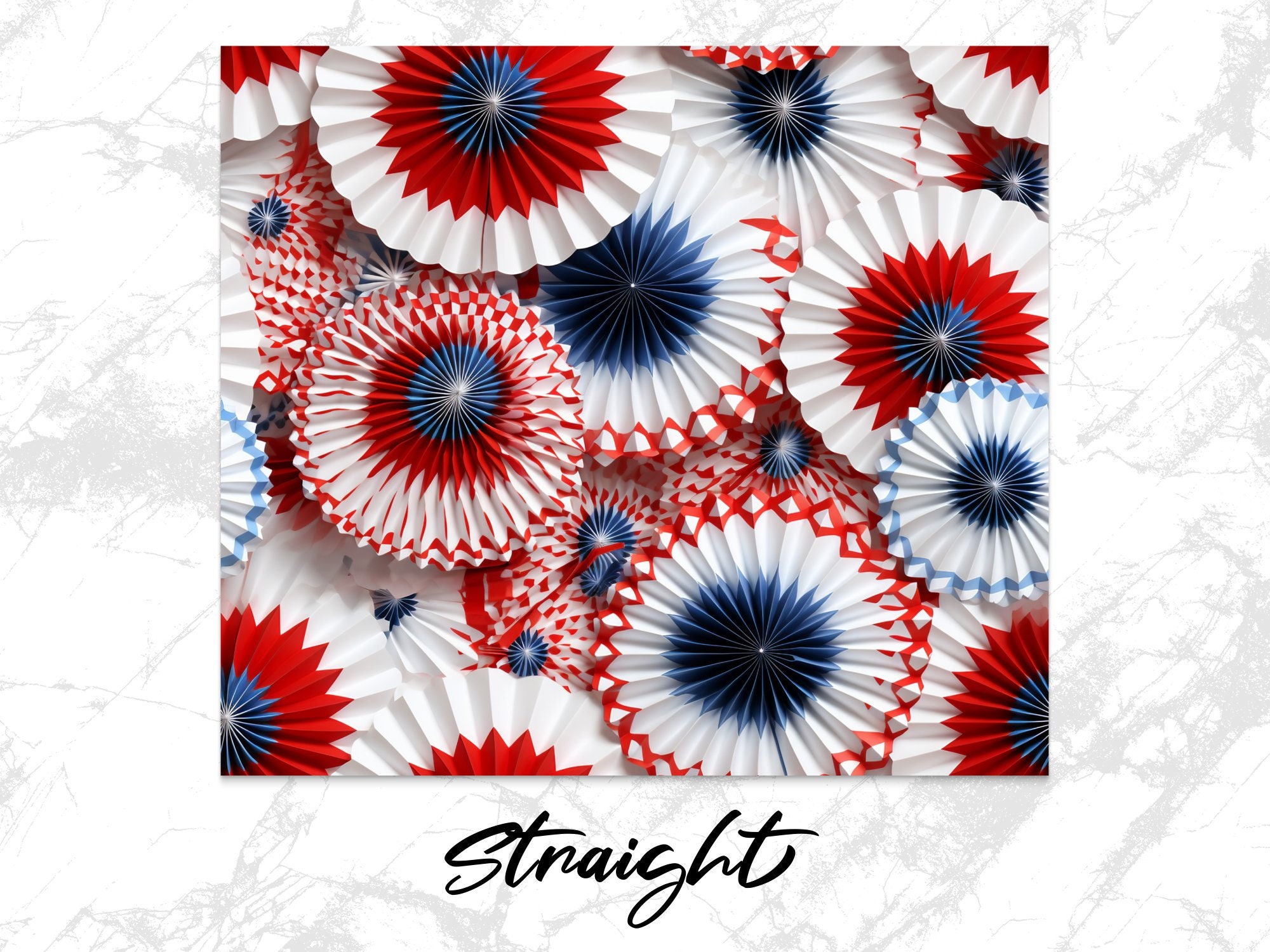 Patriotic Pinwheel Skinny Tumbler Wrap, 4th of July Tumbler Design, USA ...