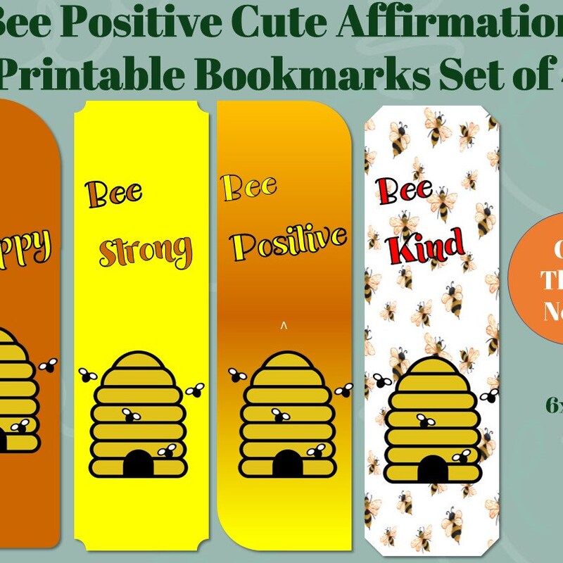 Printable Bee Book Marks - Etsy