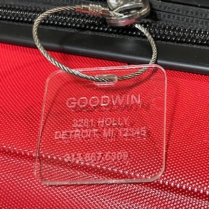 Customizable Discreet Acrylic Luggage Tags 1/8: Perfect for ...