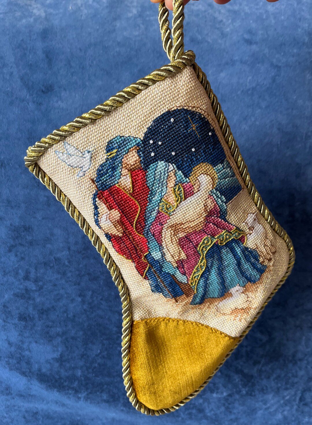 Nativity Stocking Handmade Christmas Stocking With Holy Family ...