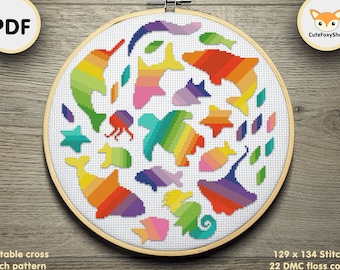 Gradient Cross Stitch Pattern - Etsy