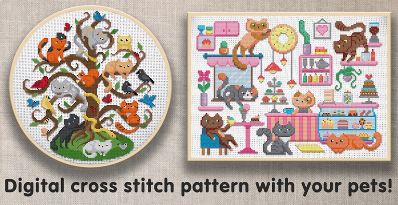 Custom Modern Cross Stitch Pattern Cute Pattern Custom - Etsy