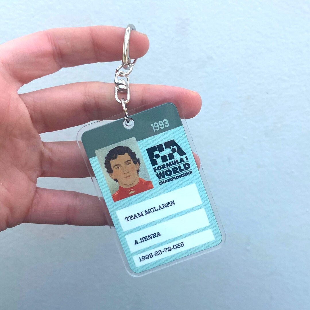Ayrton Senna FIA Vintage Paddock Pass Keychain - Etsy