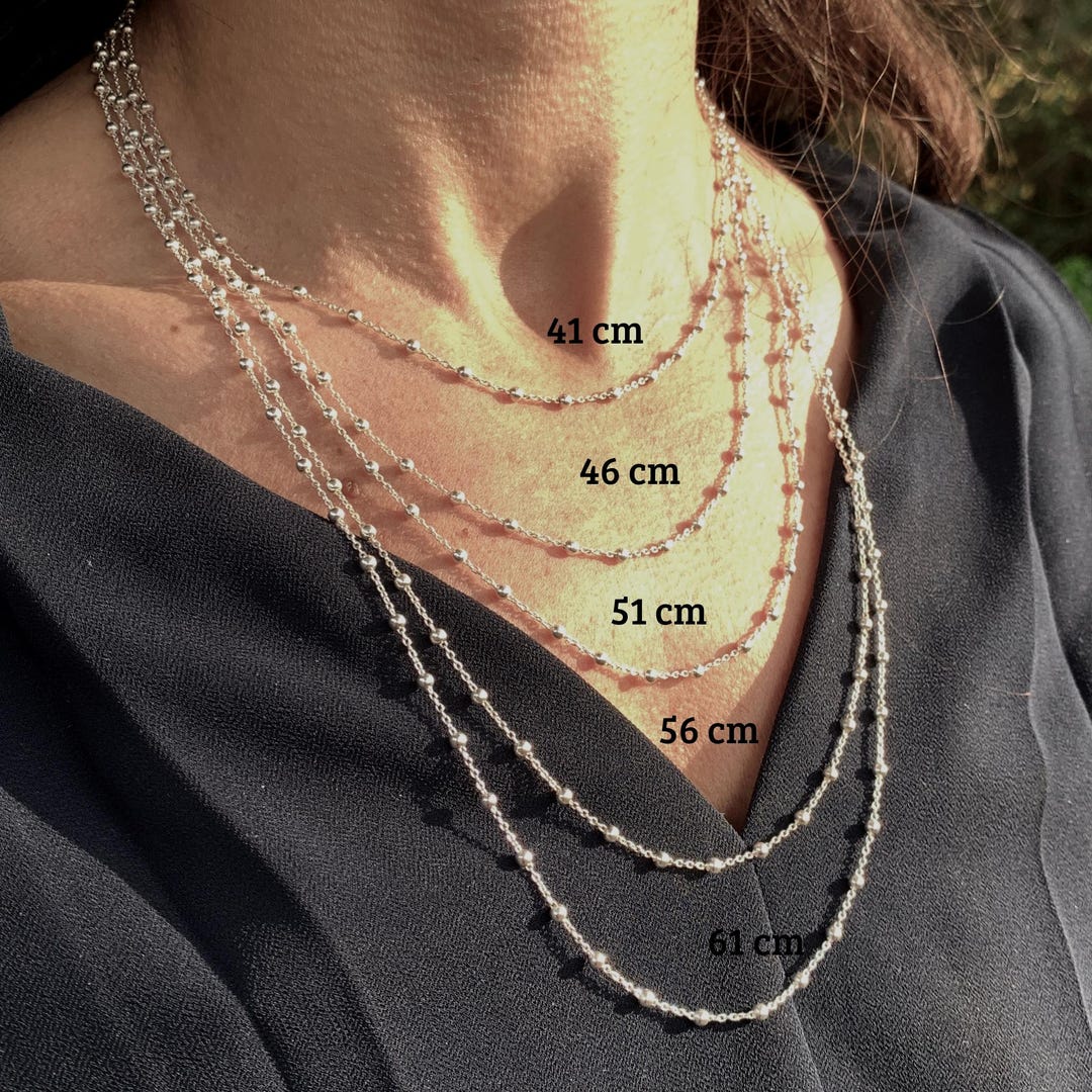 Sterling Silver 925 Bead Chain | Minimalist Chain for Pendant - Etsy