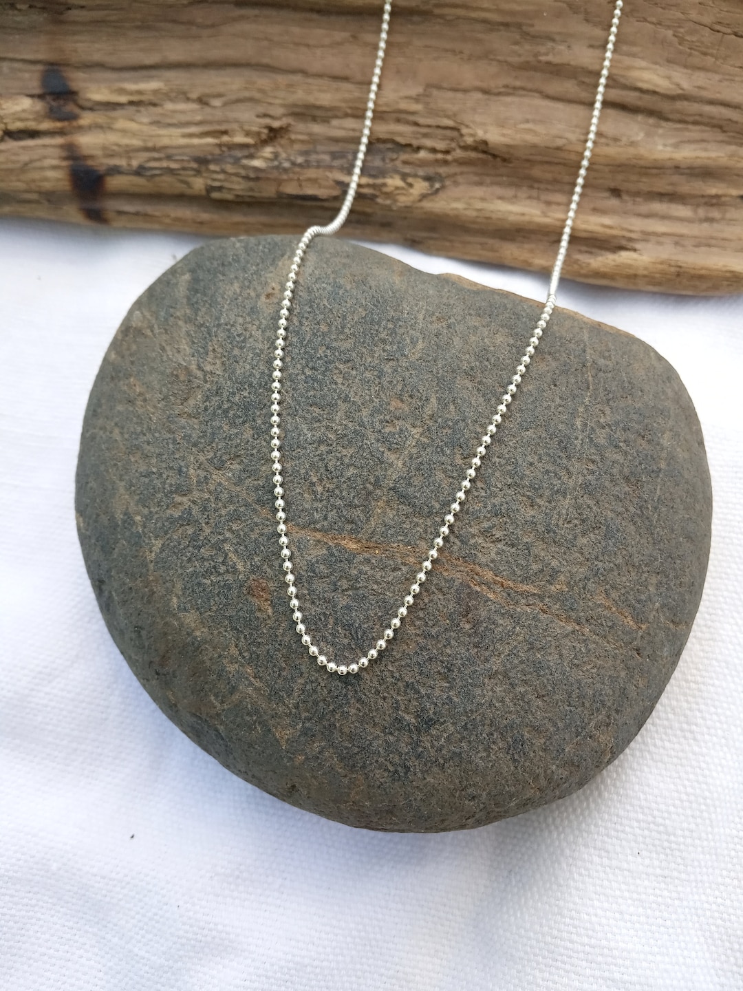 925 Solid Silver Chain 925 Solid Silver Small Balls Chain Women's ...