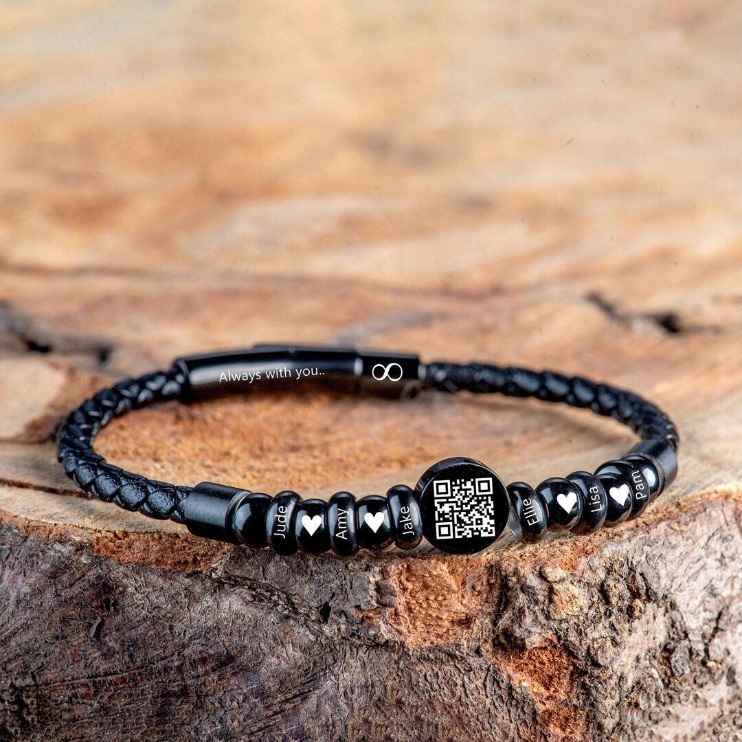 Secret Message,custom Qr Code Bracelet,personalized Bracelet,christmas ...