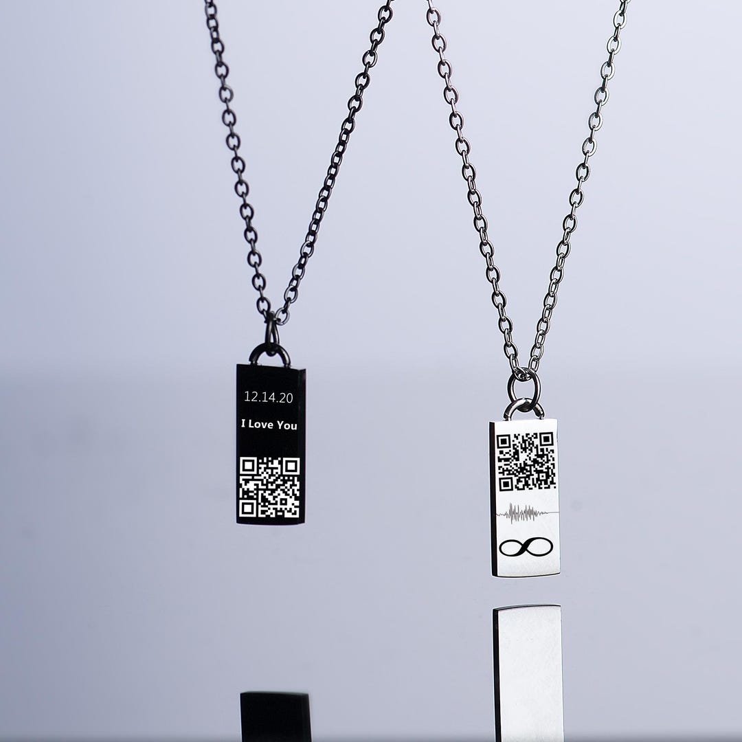 Christmas Gift,qr Code Necklace,personalized Necklace,women Necklace ...