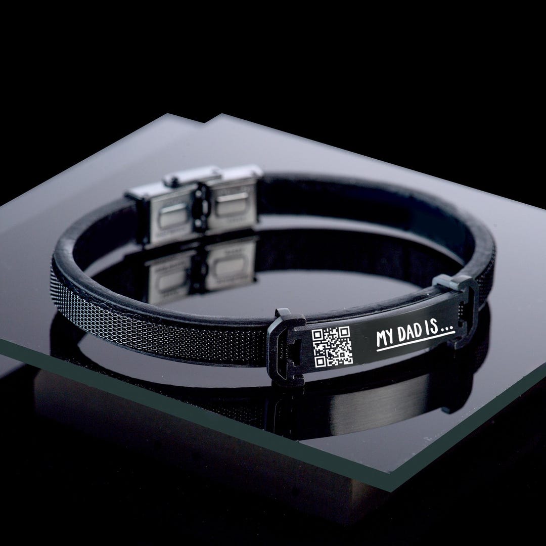 Personalized QR Code Bracelet: Christmas Gift for Him, Hidden Message ...