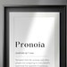 Pronoia Definition Set Wall Art, Positive Mindset, Inspirational Quotes ...