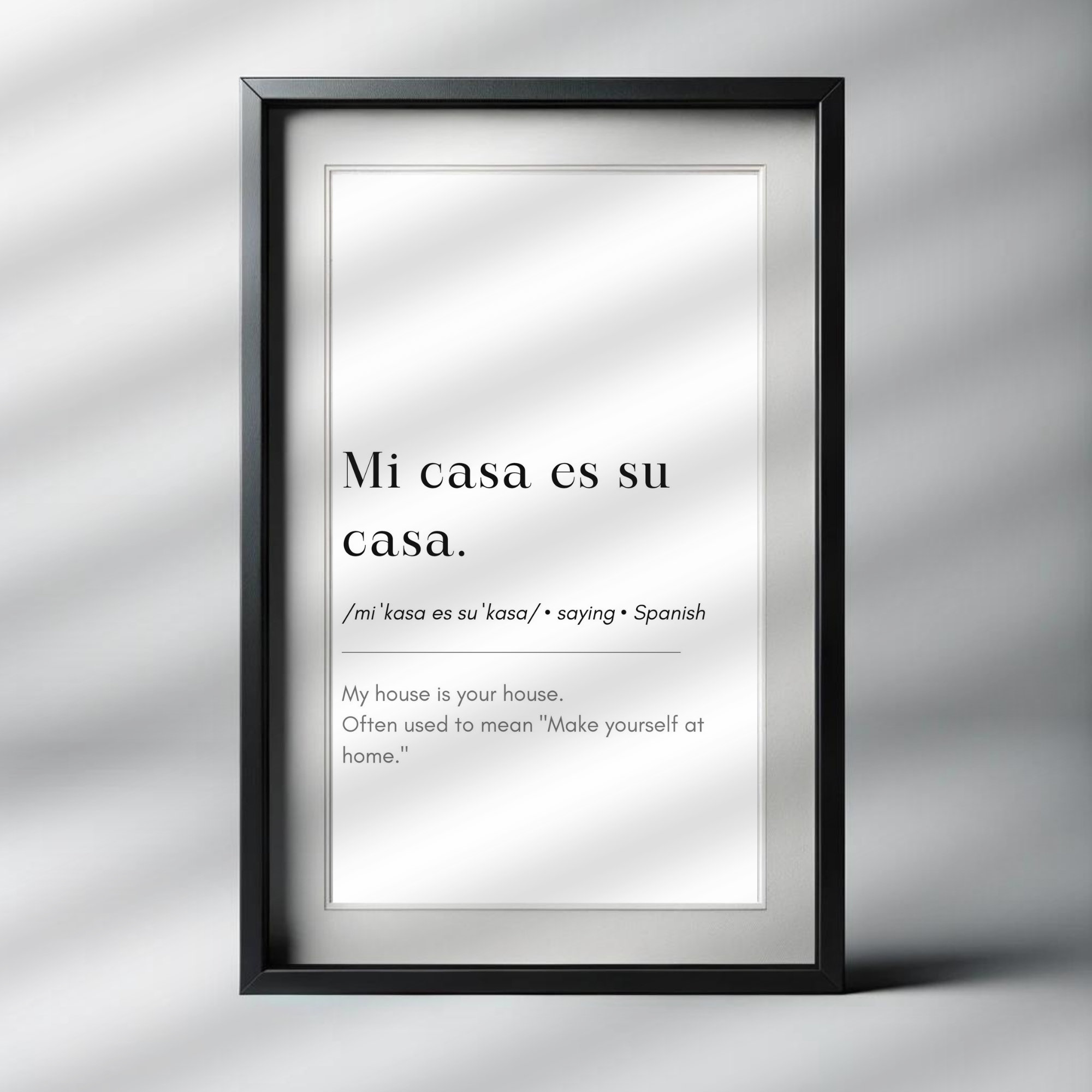 Spanish Definition Print Set of 6 Printable Spanish Wall Decor Spanish ...