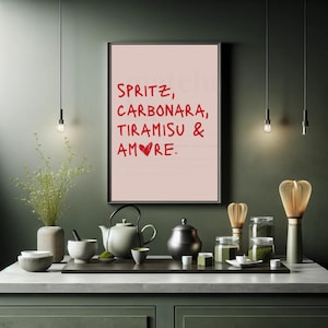 Italian Amore Quote Print | Printable | Italian Wall Decor | Italian ...