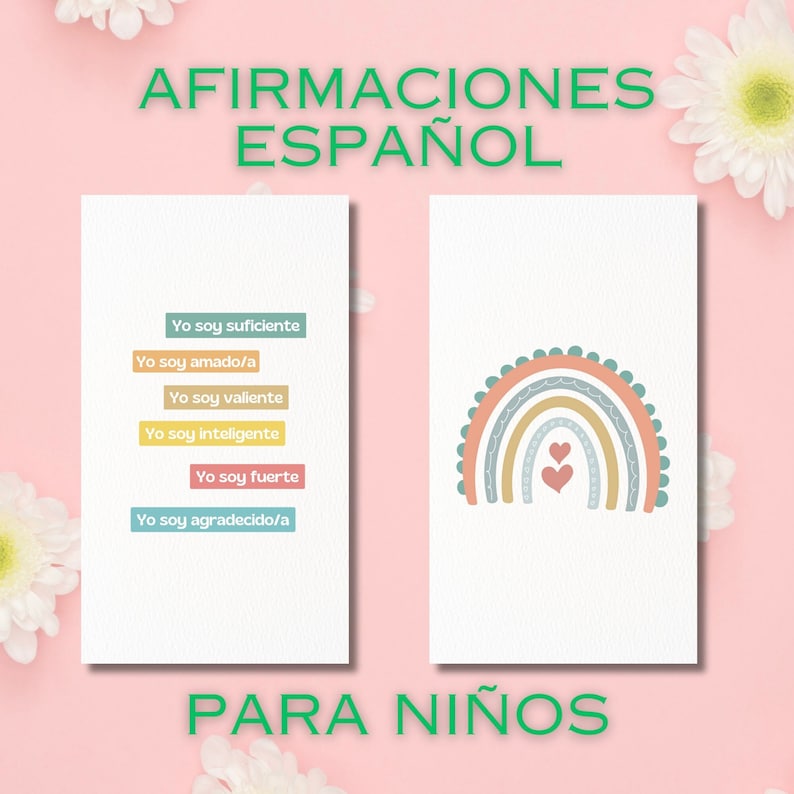 Arte Mural De Afirmaciones, Niños, Yo Soy Amado Valiente Suficiente ...