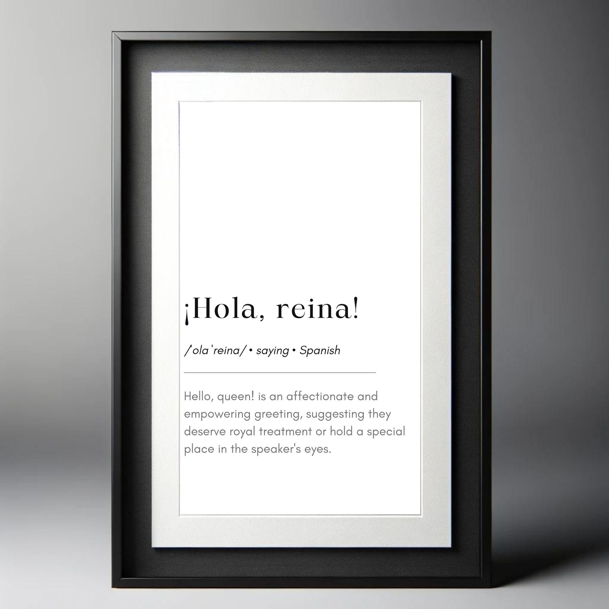 Spanish Definition Print Set of 6 Printable Spanish Wall Decor Spanish ...
