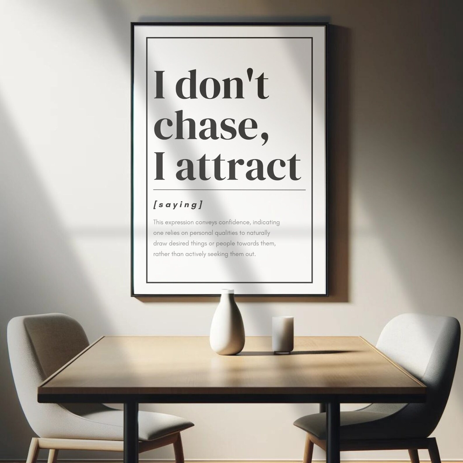 I Don't Chase I Attract Definition Print Set of 3 Printable Wall Decor ...