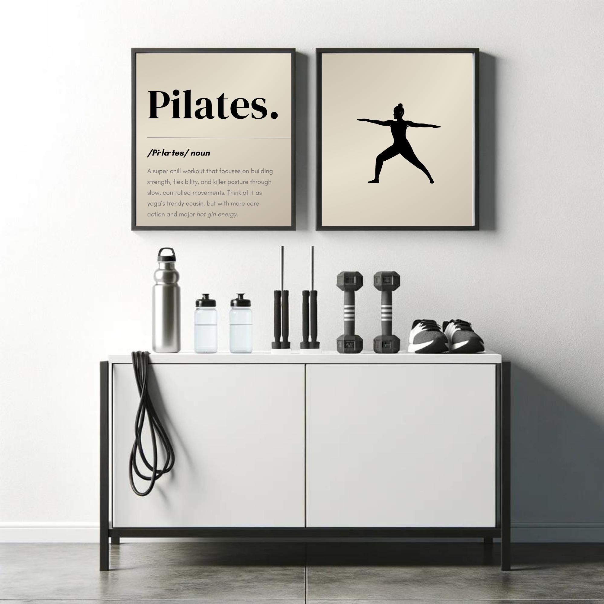 Neutral Girl Home Gym Wall Art Set of 30+ Bundle Motivational Poster ...