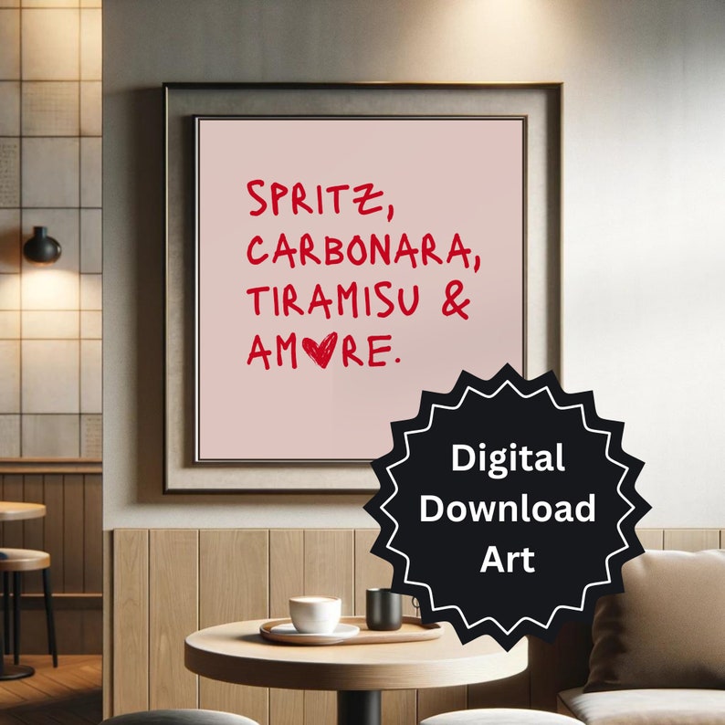 Italian Amore Quote Print Printable Italian Wall Decor Italian Gifts ...