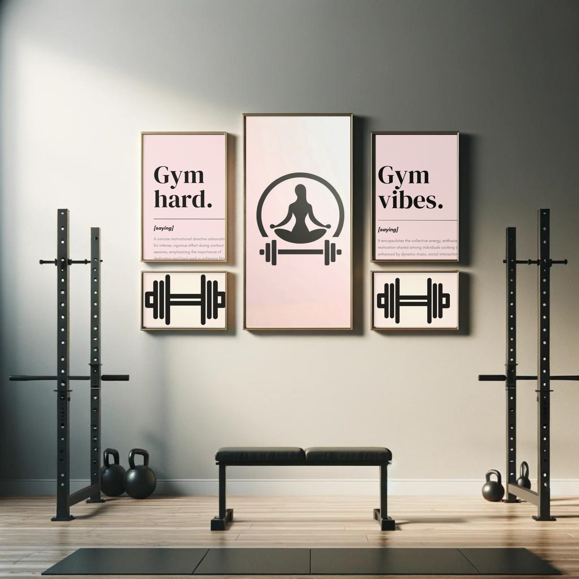 Girl Home Gym Wall Art Set of 16 Download Fitness Art, Motivational ...