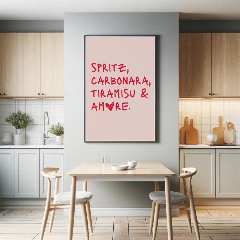 Italian Amore Quote Print Printable Italian Wall Decor Italian Gifts ...