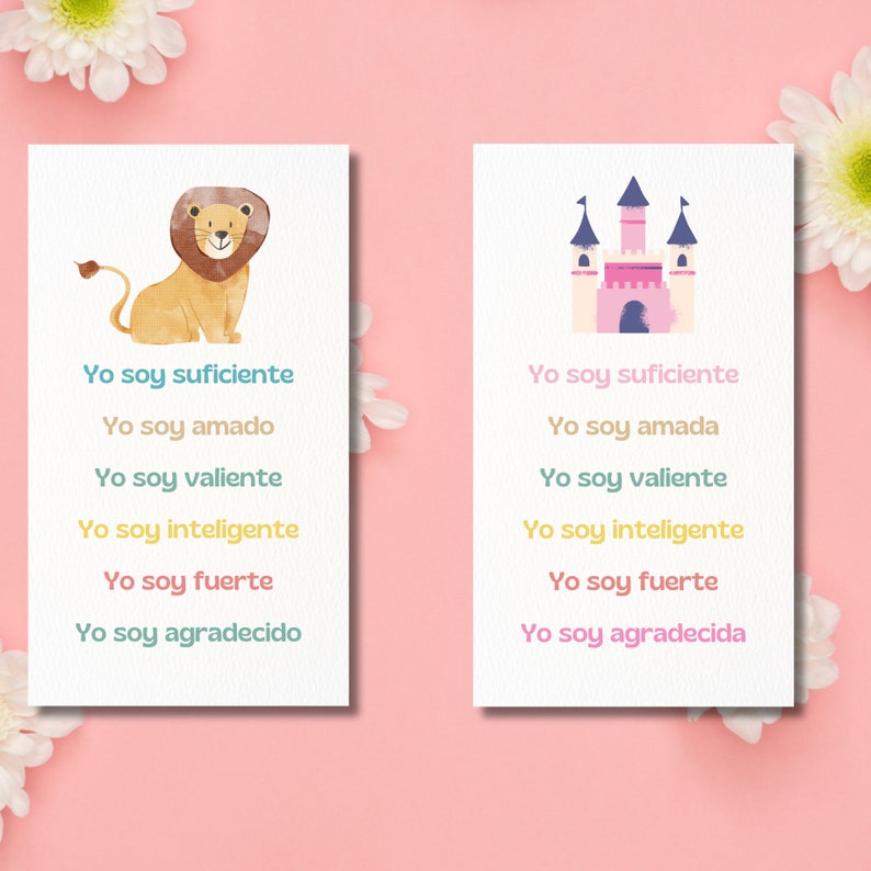 Arte Mural De Afirmaciones, Niños, Yo Soy Amado Valiente Suficiente, Arte Inspiracional La Pared ...