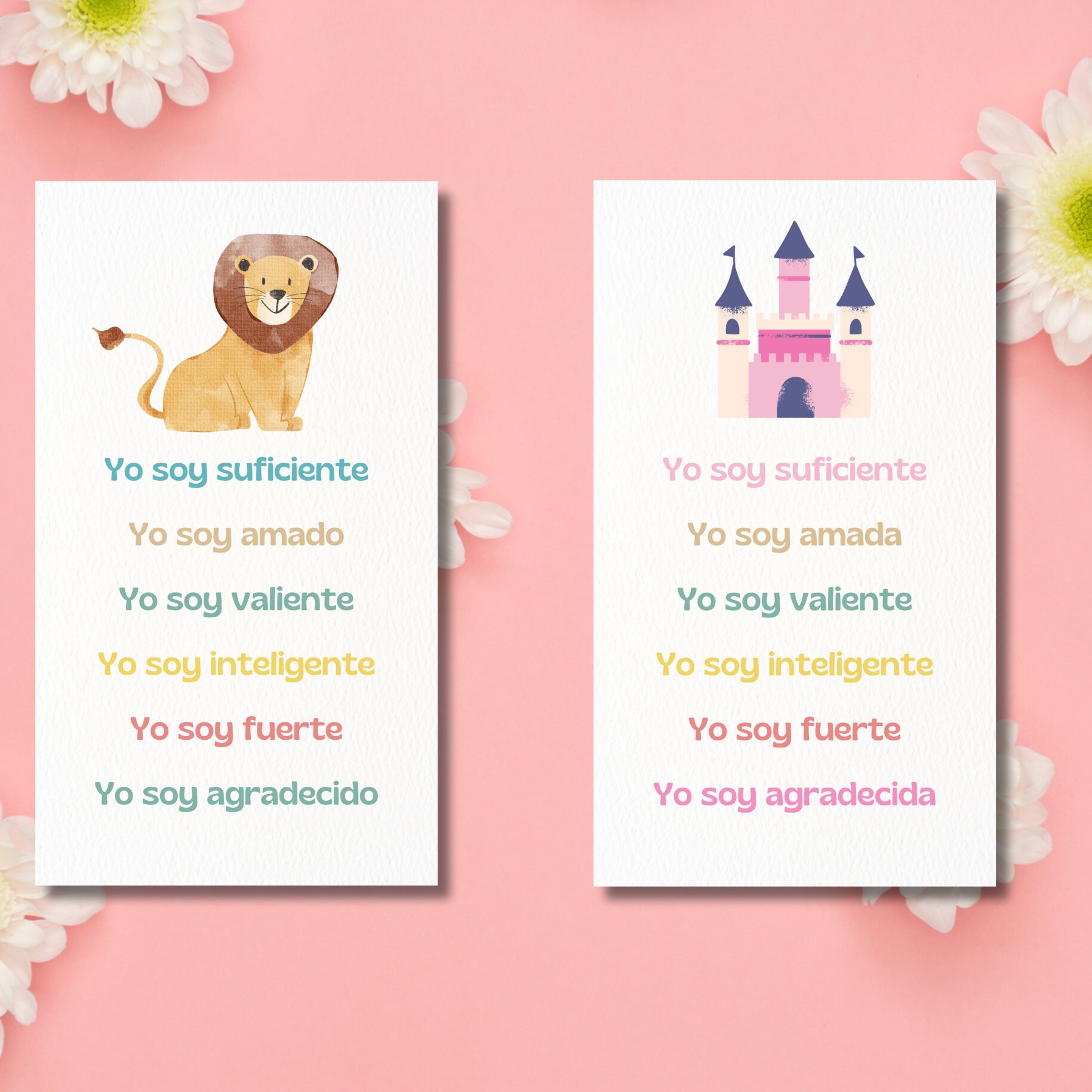 Arte Mural De Afirmaciones, Niños, Yo Soy Amado Valiente Suficiente ...